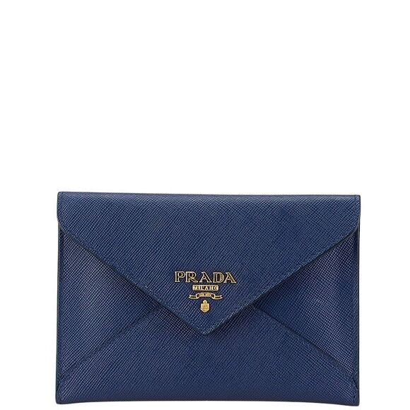 Prada | Bags | Prada Leather Coin Case Blue | Poshmark